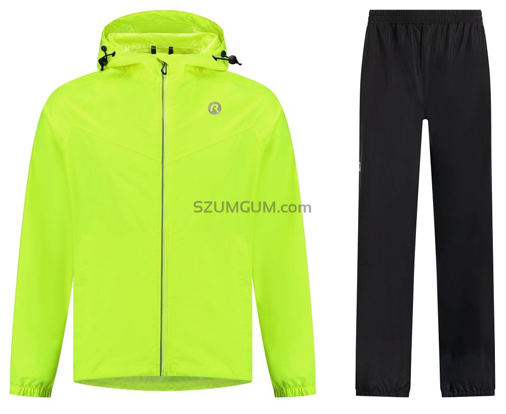 Zestaw przeciwdeszczowy Rogelli Core Commuter Unisex żółty-czarny
